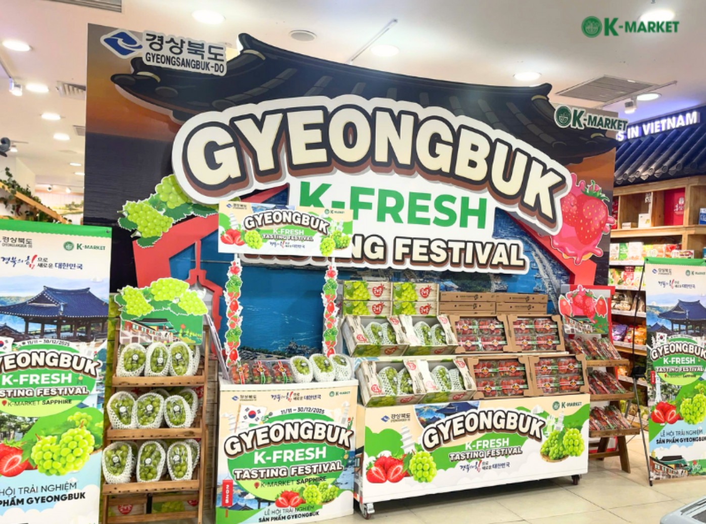 Gyeongbuk K-Fresh Tasting Festival diễn ra tại K-Market Sapphire, giới ...
